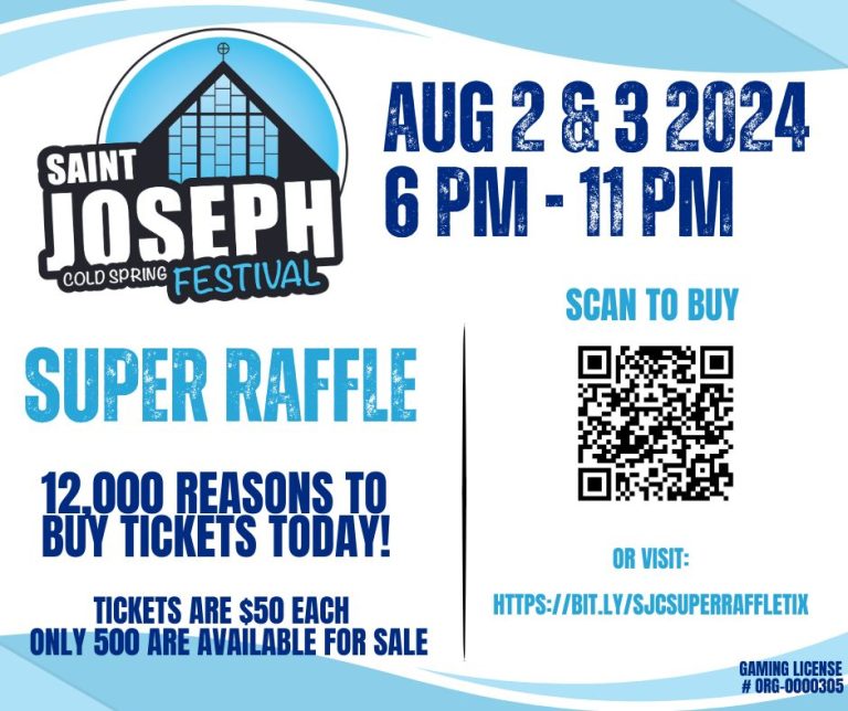 Super Raffle Tickets On Sale Now! – St Joseph Church