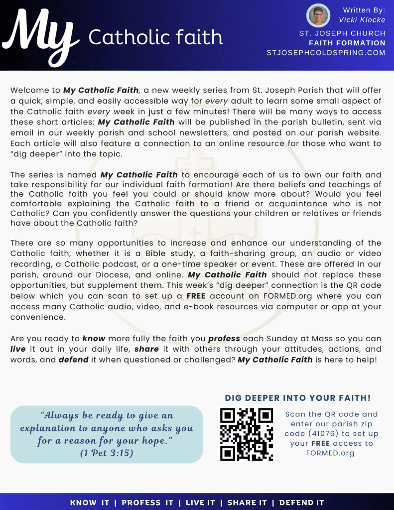 My Catholic Faith | Issue #1 – St Joseph Church